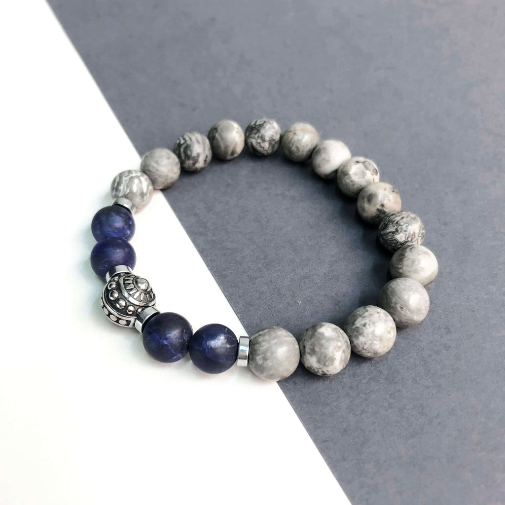 Sodalite, Mapstone Jasper Chronos (10MM) – SIMONETTI COLLEZIONI